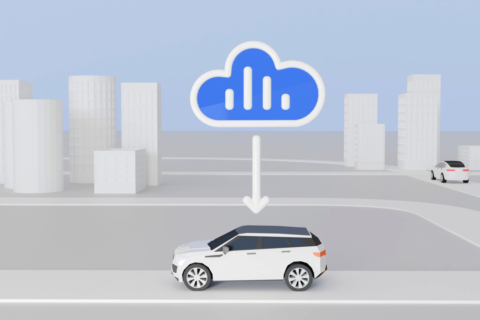 自動車の近い未来をイメージしたイラスト（SDV, OTAなど） – アスタリスクのイラスト実績カタログ